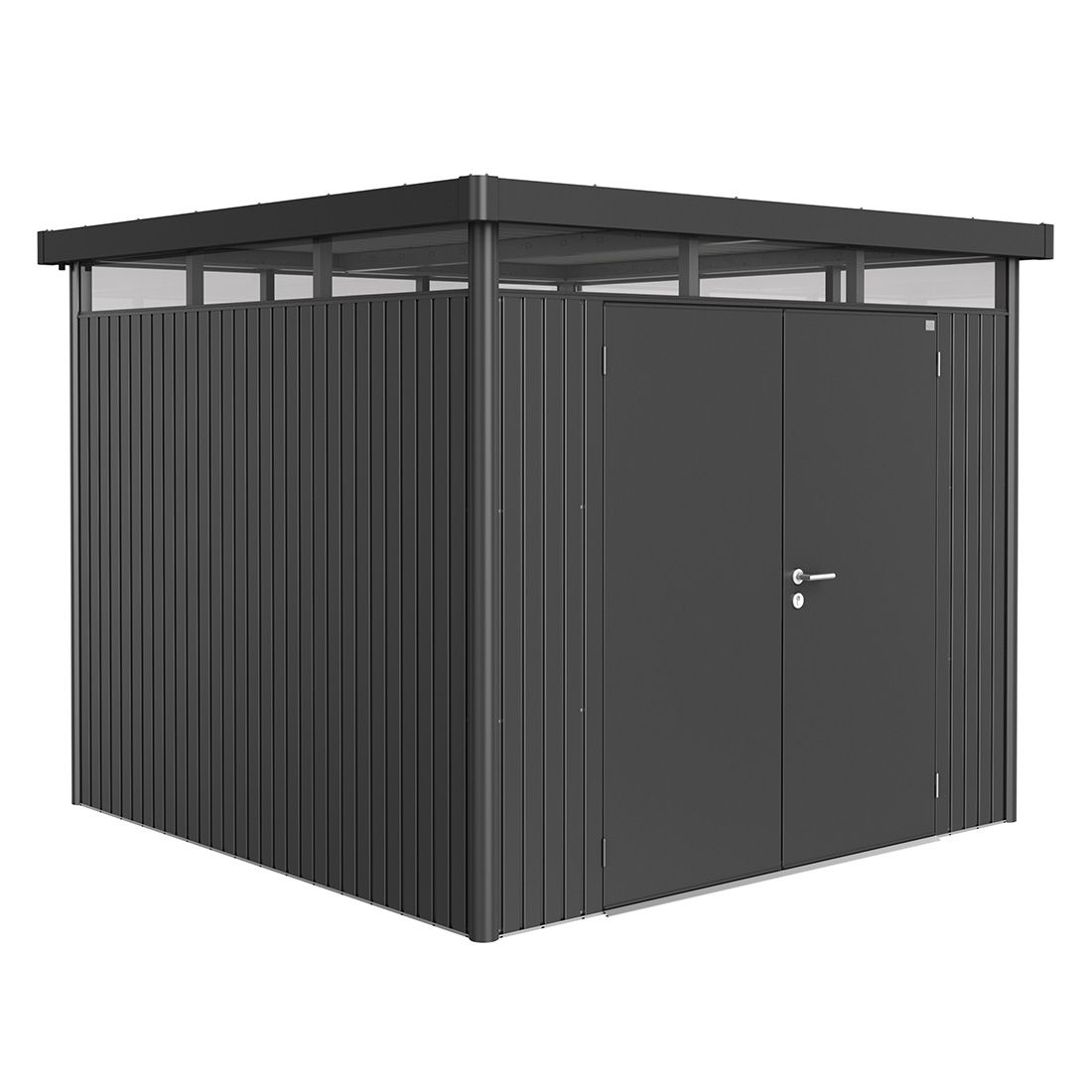 Biohort HighLine Seitendach 282x195x222cm Quarzgrau-Metallic | Garten ...