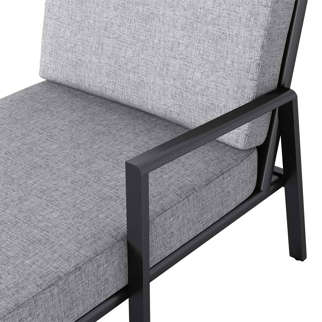 Kettler Zenith Chaiselongue Aluminium/Olefin Anthrazit/Hellgrau