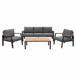 Zebra Fly Loungeset 2-tlg. Aluminium/Olefin Graphit | Garten und Freizeit