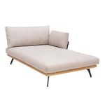 LifestyleGarden Pearl Daybed Aluminium/Teak/Olefin Dunkelgrau/Natur/Leinen