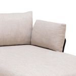 LifestyleGarden Pearl Daybed Aluminium/Teak/Olefin Dunkelgrau/Natur/Leinen