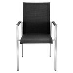 Solpuri Dance Stapelsessel Edelstahl/Textilene Silber/Coal