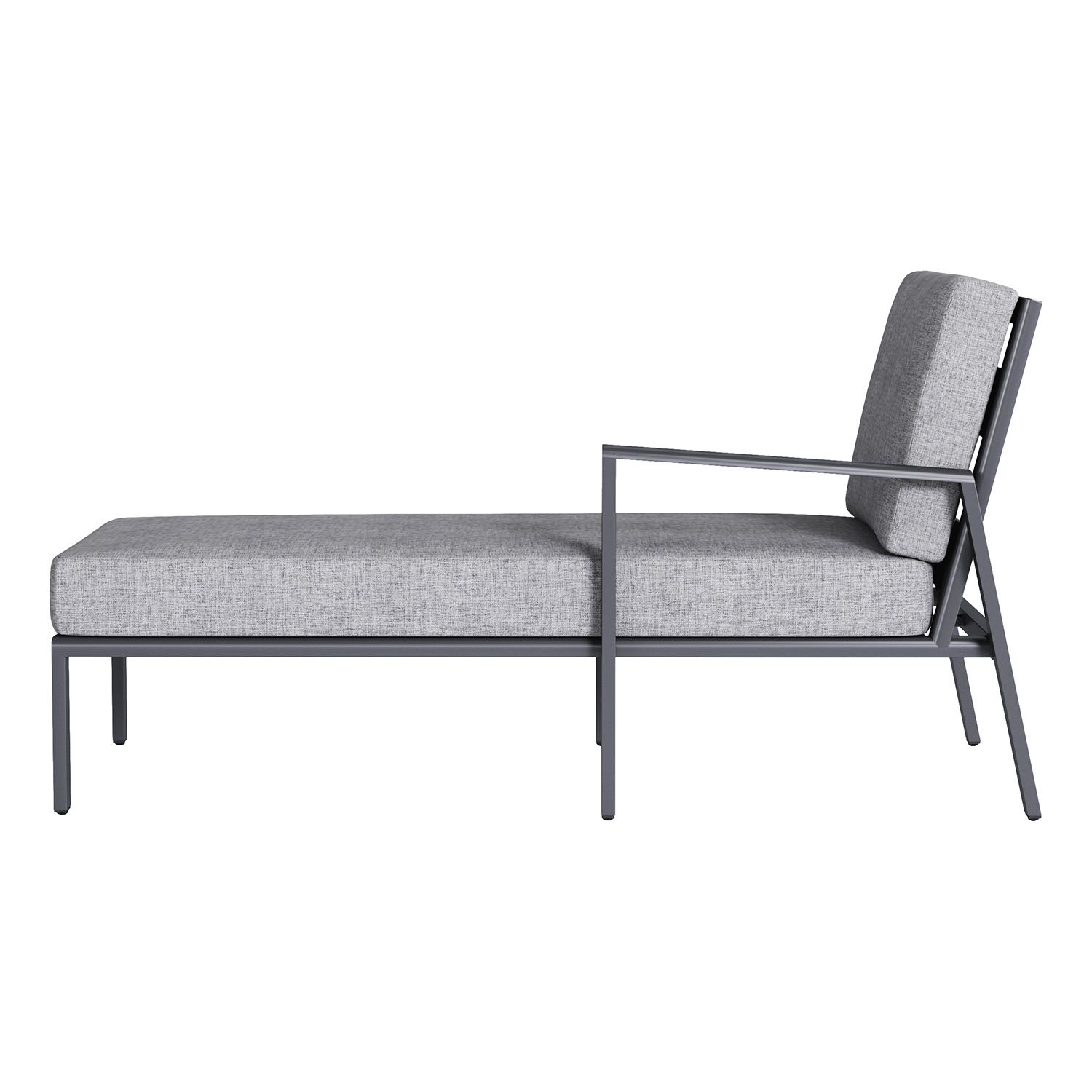 Kettler Zenith Chaiselongue Aluminium/Olefin Anthrazit/Hellgrau