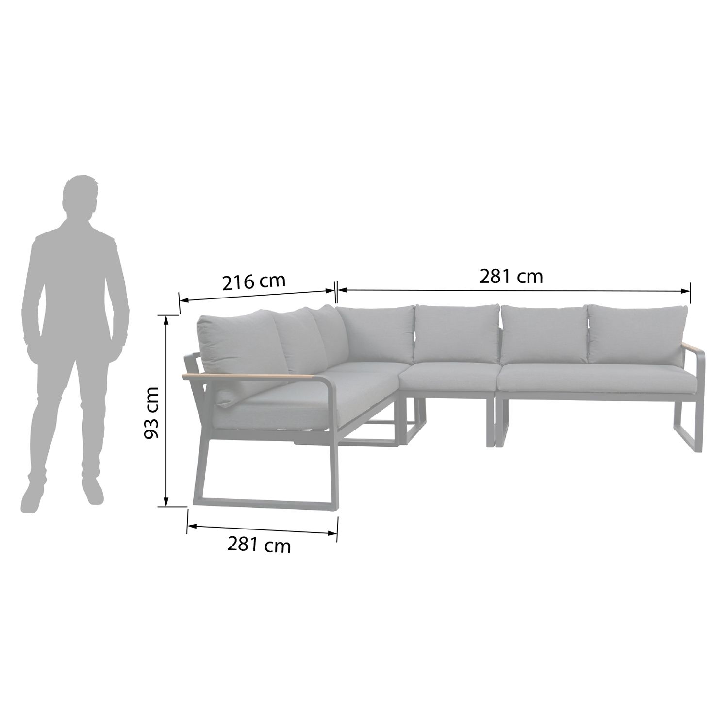 Sungörl Limone Dininglounge Aluminium/Olefin Anthrazit