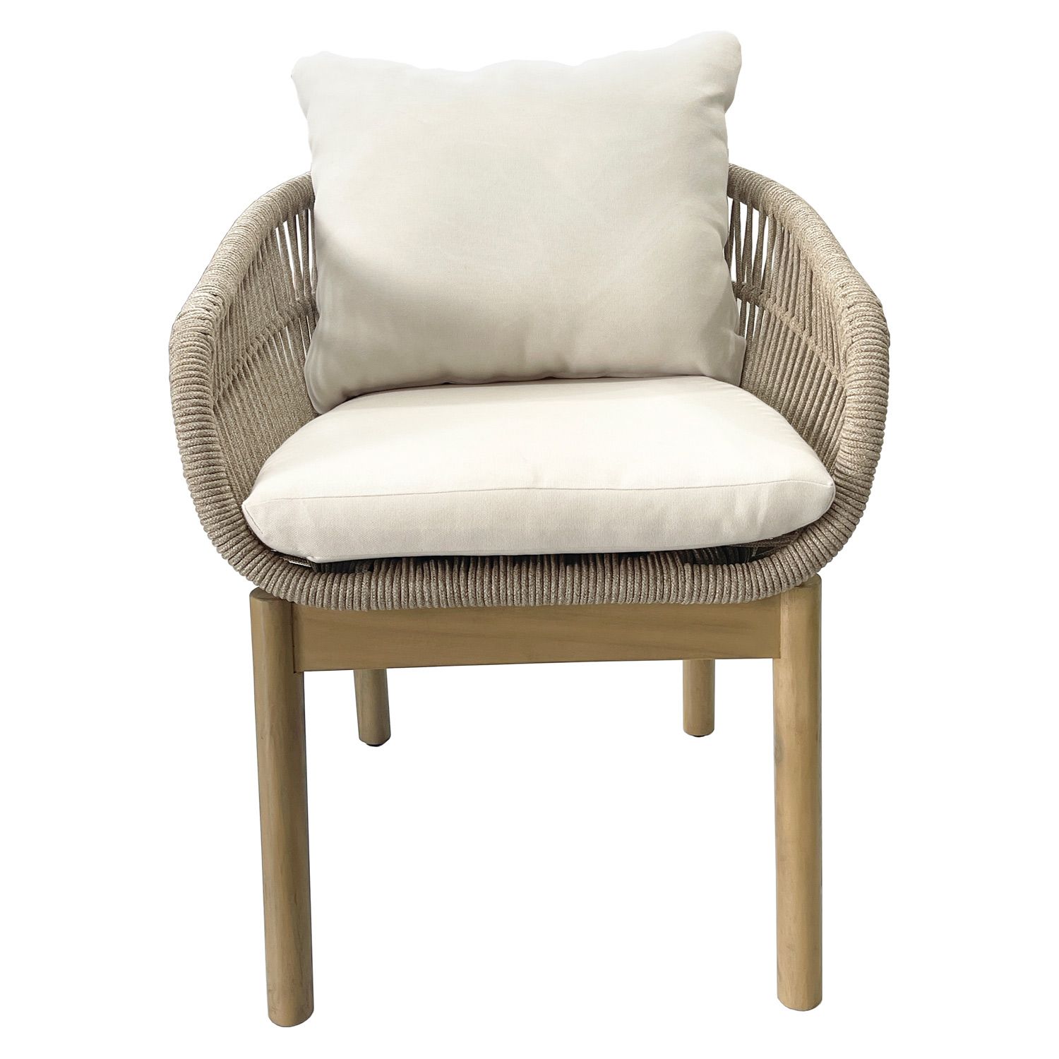 OUTLIV. Amy Gartensessel Akazie mit Sitz- und Rückenkissen Teak-Look ...