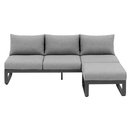 Zebra Fly Gartensofa inkl. Lounge Hocker Aluminium/Olefin Graphit ...