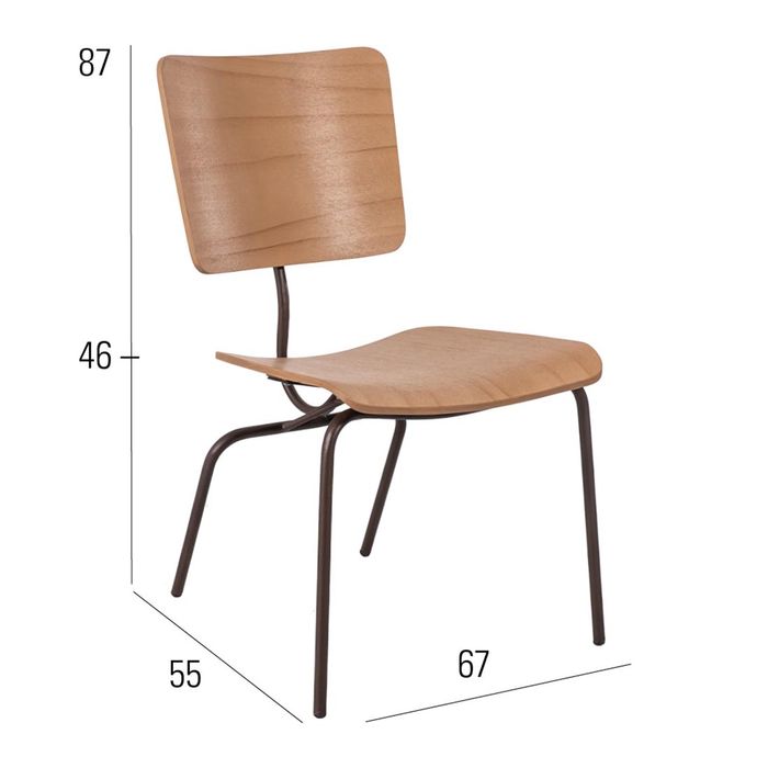 MBM Serengeti Gartensessel Stahl/Resysta Sandpaper Brown/Teak Light ...